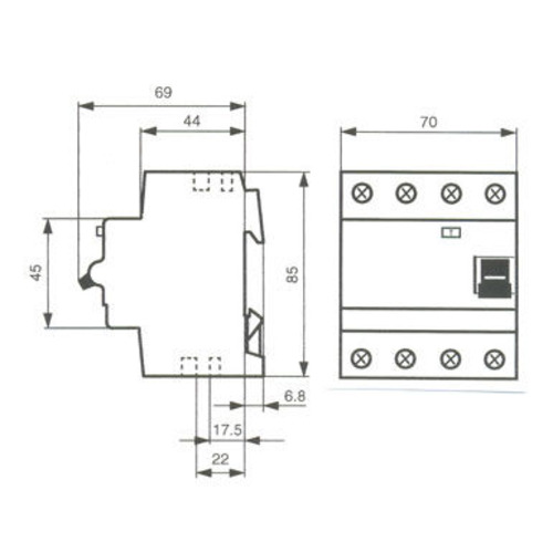 ABB 4P 63A 30MA AC-TYPE RESIDUAL CURRENT CIRCUIT BREAKER